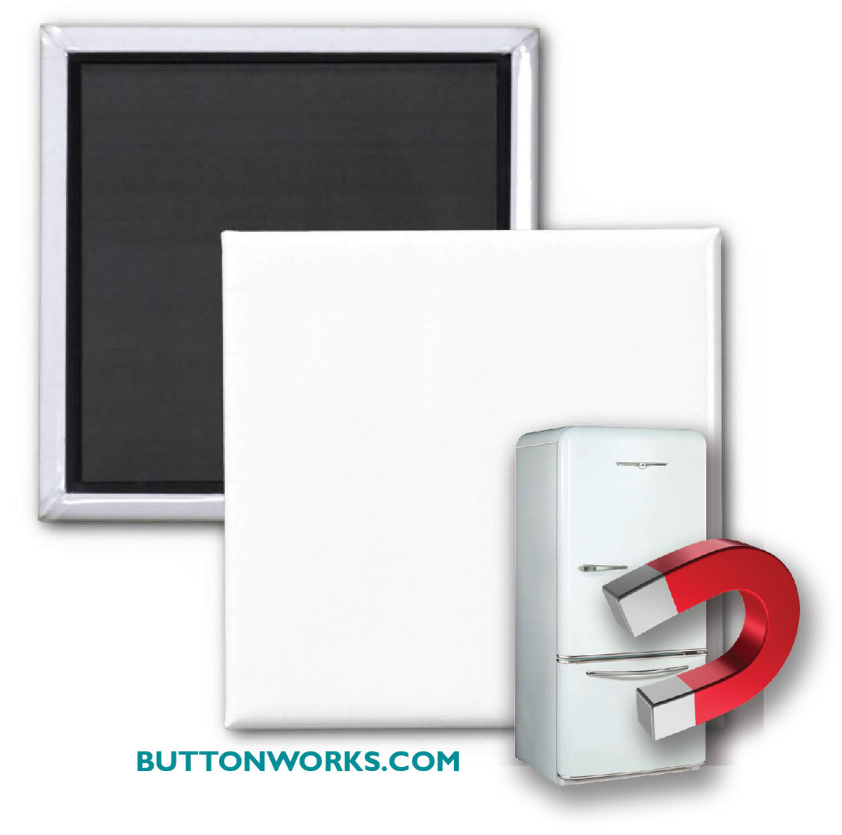 Custom Fridge Magnets 2 inch Square| Buttonworks – Buttonworks.com