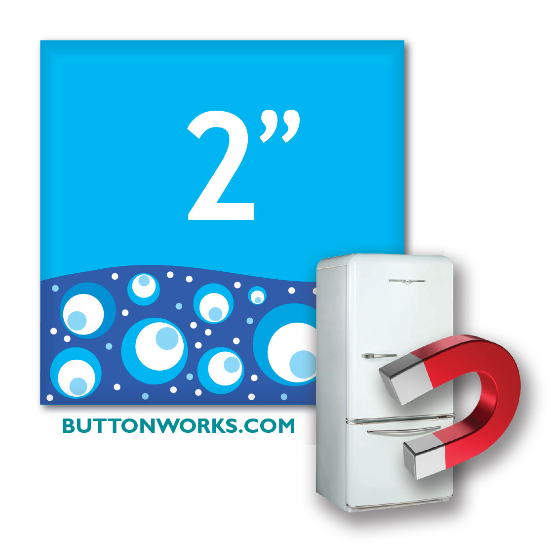 Custom Fridge Magnets 2 inch Square| Buttonworks – Buttonworks.com