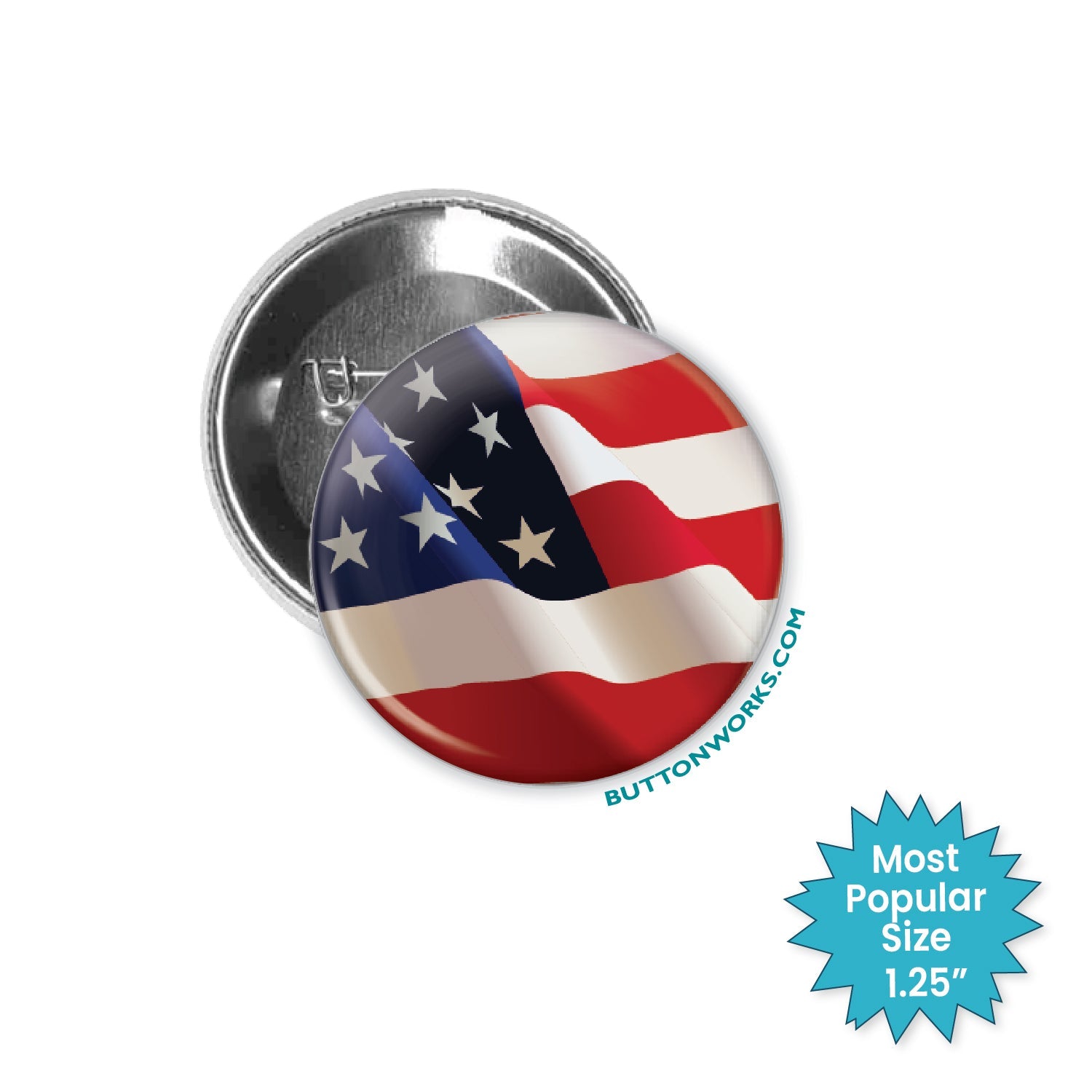 American Flag - stock # 633 – Buttonworks.com
